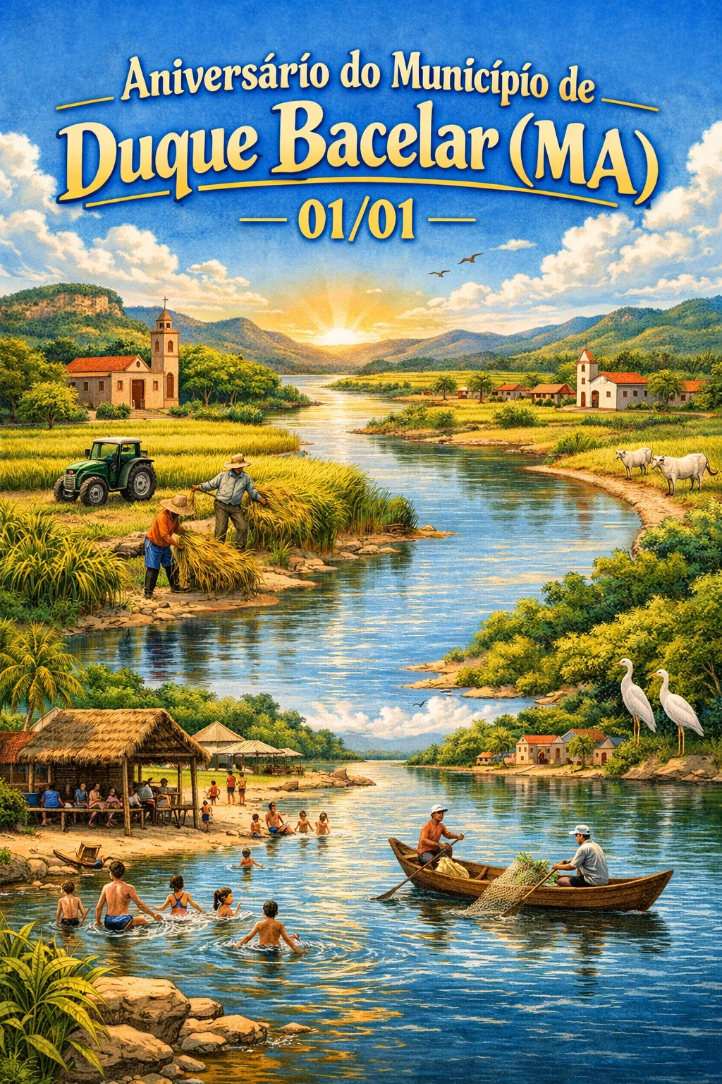 🎉 01 de Janeiro – Aniversário do Município de Duque Bacelar (MA) - Meus ...
